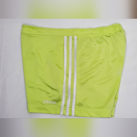 adidas | Shorts | Adidas Size M Women Training Shorts 3 Stripes In Lime ...